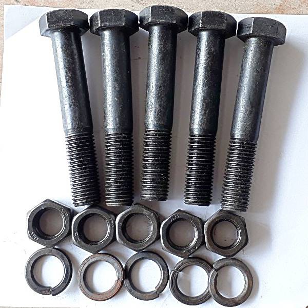 Combo 5 bộ Bulong M20 lục giác , chất liệu thép đen công nghiệp ...