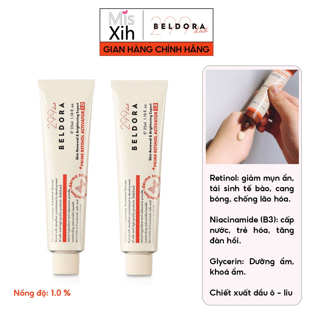 Kem Dưỡng Retinol 1.0 Giảm Mụn Ẩn, Tái Sinh Làn Da BELDORA 299 Prime Retinol Activator 35ml ...