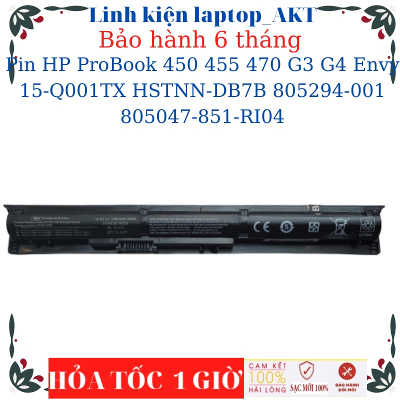 Pin HP ProBook 450 G3 455 G3 470 G3 450 G4 455 G4 470 G4 Envy 15-Q001TX ...