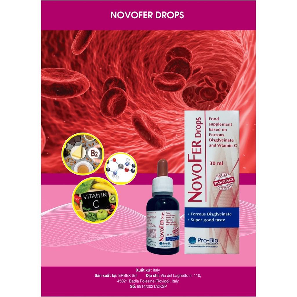 NOVOFER DROPS-Thực phẩm bổ sung Sắt và Vitamin tổng hợp, hỗ trợ tạo ...