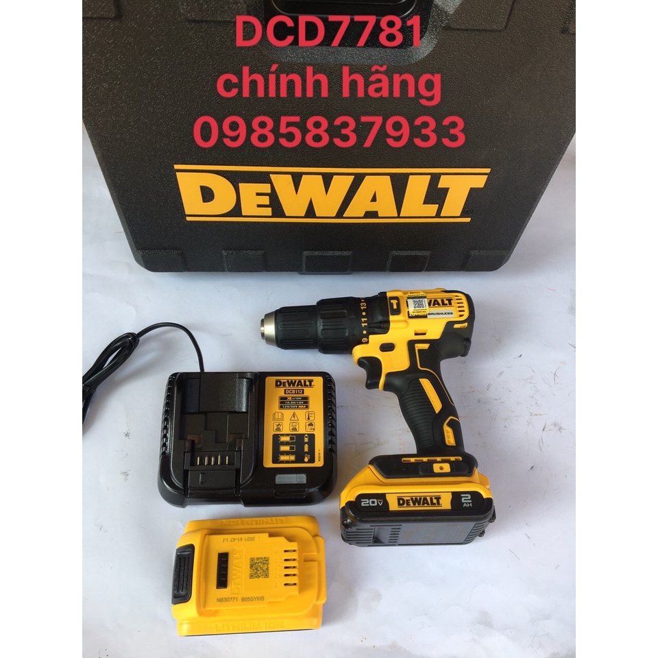 Máy không chổi than DCD7781 Dewalt chính hãng dùng khoan vặn vít dễ ...
