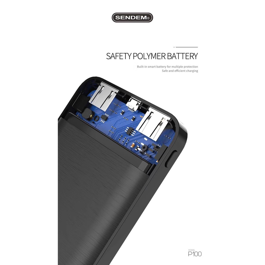 Sạc dự phòng Sendem P100 10000Mah | Shopee Việt Nam