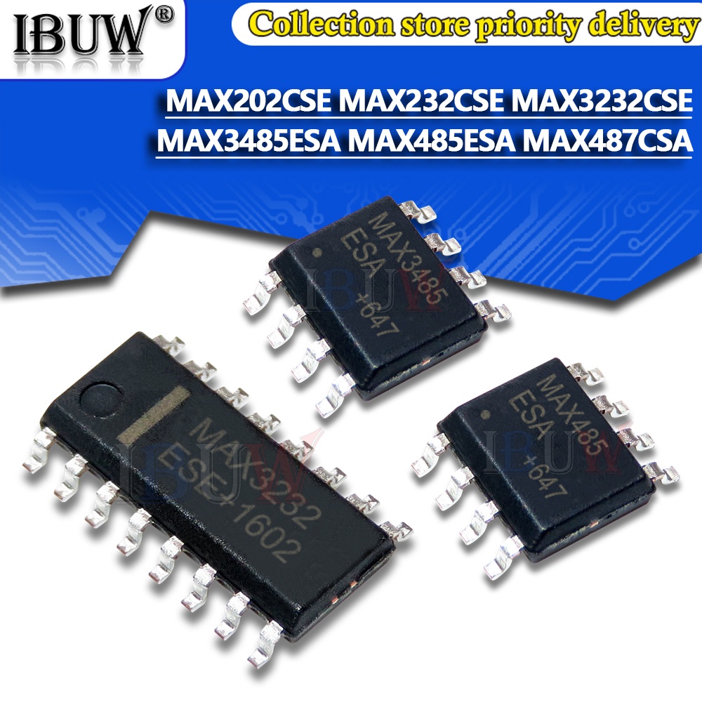 Bộ 10 Linh Kiện Điện Tử MAX202CSE MAX232CSE MAX3232CSE MAX3485ESA MAX485ESA MAX487CSA MAX202 ...