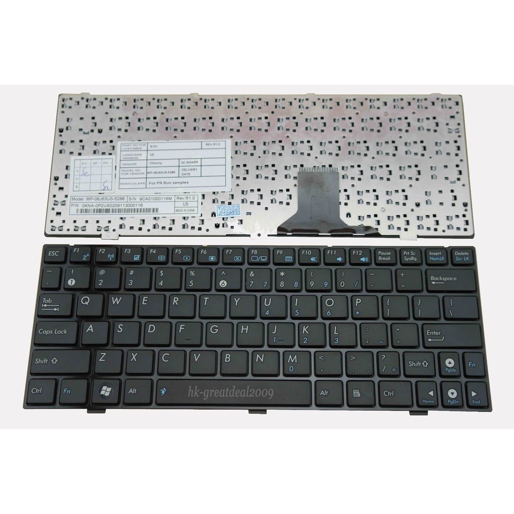 Bàn Phím thay thế cho Laptop ASUS Eee PC EPC 1000H 1000HD 1000HE 1000HA ...