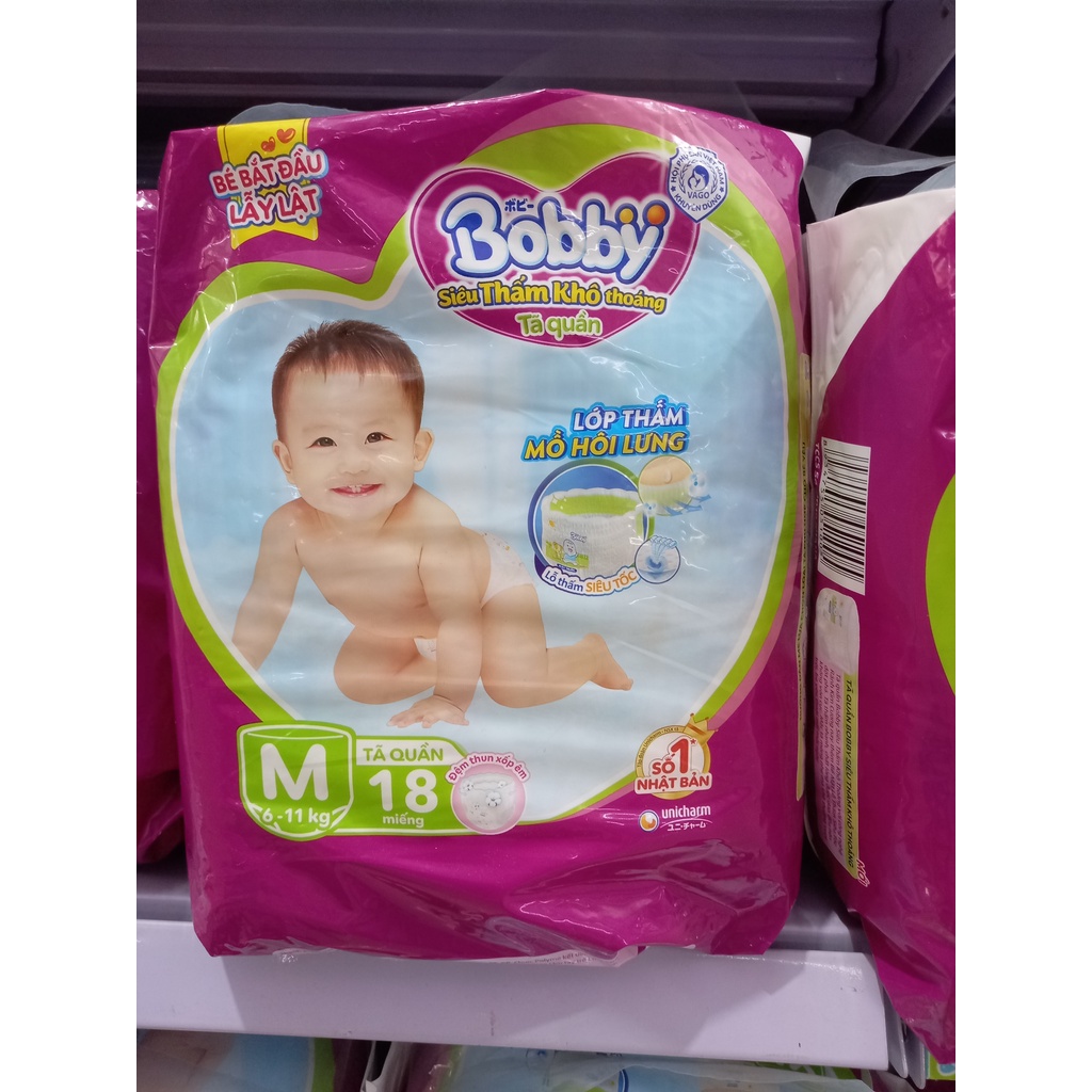 Bỉm Bobby, Tã Quần Bobby Đủ Size S20/ S24/ M18/ M22/ M42/ M62/ L16/ L38 ...