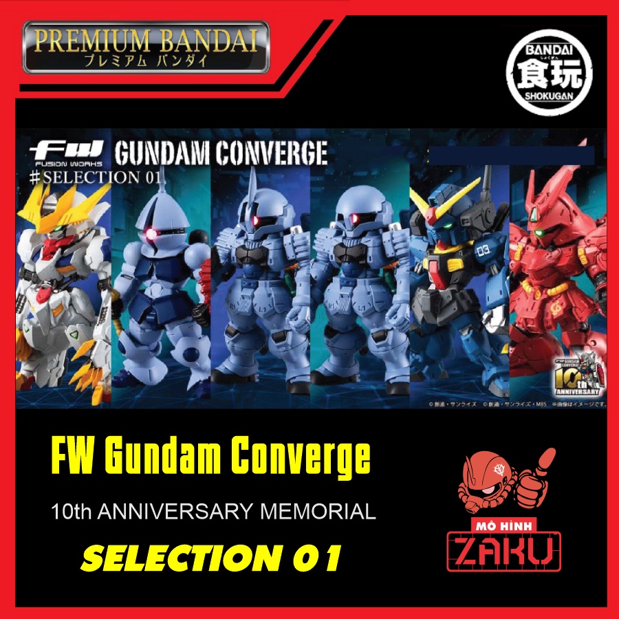 Mô hình gundam P-Bandai FW Gundam Converge 10th ANNIVERSARY MEMORIAL SELECTION 01 | Shopee Việt Nam