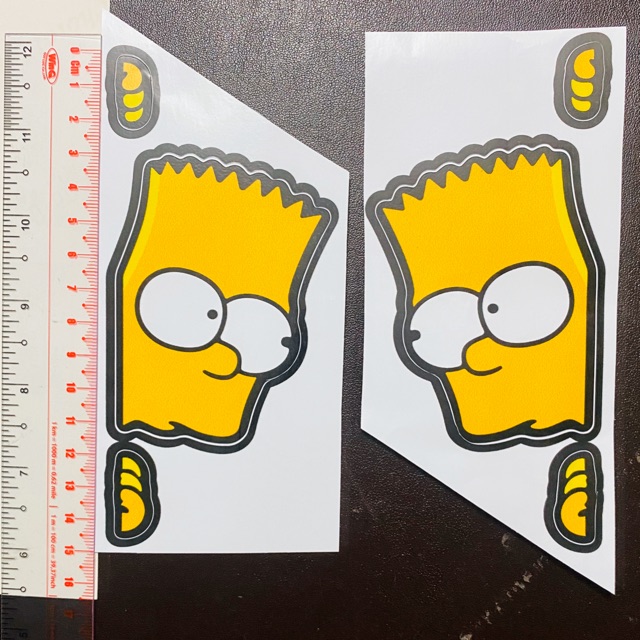 DDXM - V15/16H - DECAL TEM DÁN HÌNH CẬU BÉ VÀNG NÚP SIMPSON DÁN TRANG ...