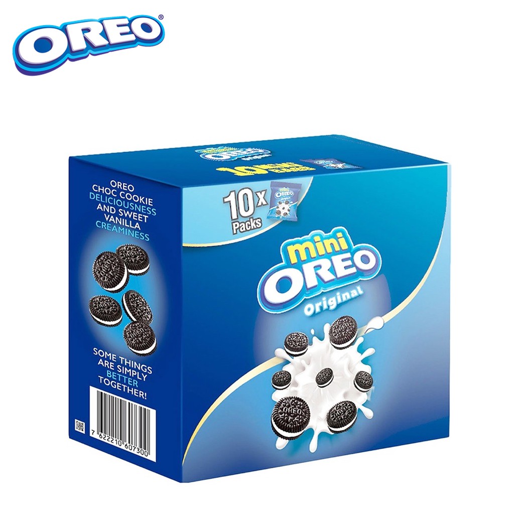HỘP 10 GÓI BÁNH QUY KẸP KEM VANI MINI OREO 204 GRAM | Shopee Việt Nam