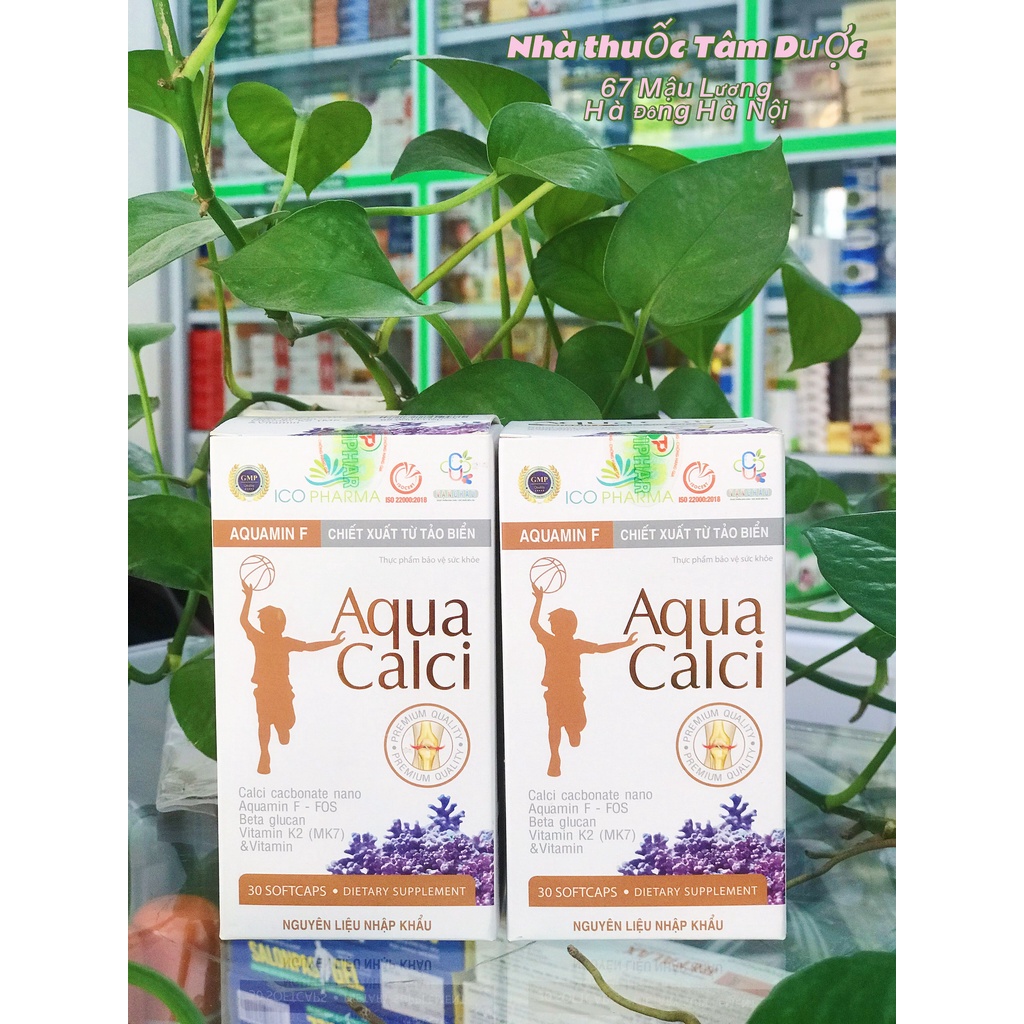 BỔ SUNG CANXI CHO NGƯỜI CÒI XƯƠNG, NGƯỜI GIÀ, PHỤ NHỮ CÓ THAI - AQUA CALCI (lọ 30 viên) AQUAMIN ...