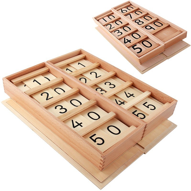 Bảng hàng chục (Size lớn) - Giáo cụ Montessori (Ten and Teen Board ...