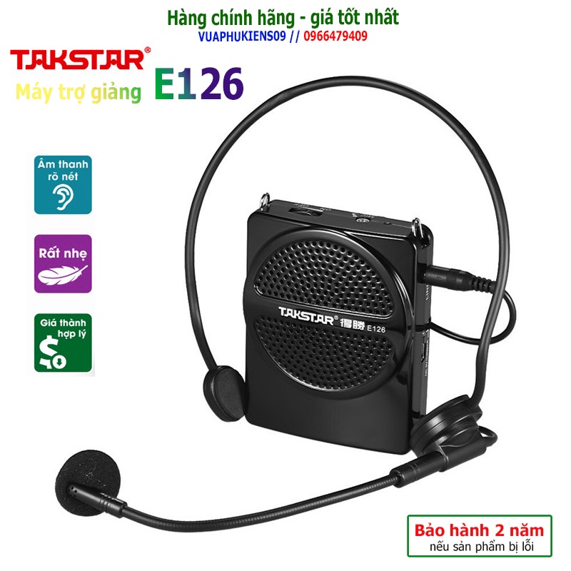 Máy Trợ Giảng Takstar E126 Nhỏ Gọn, Mic Nhạy, Tiếng Hay - Bảo Hành 1 Năm | Shopee Việt Nam