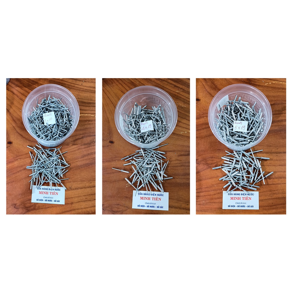Combo 50 cây - Đinh Rive - Đinh rút - Rút Rive nhiều kích thước trong 1 ...
