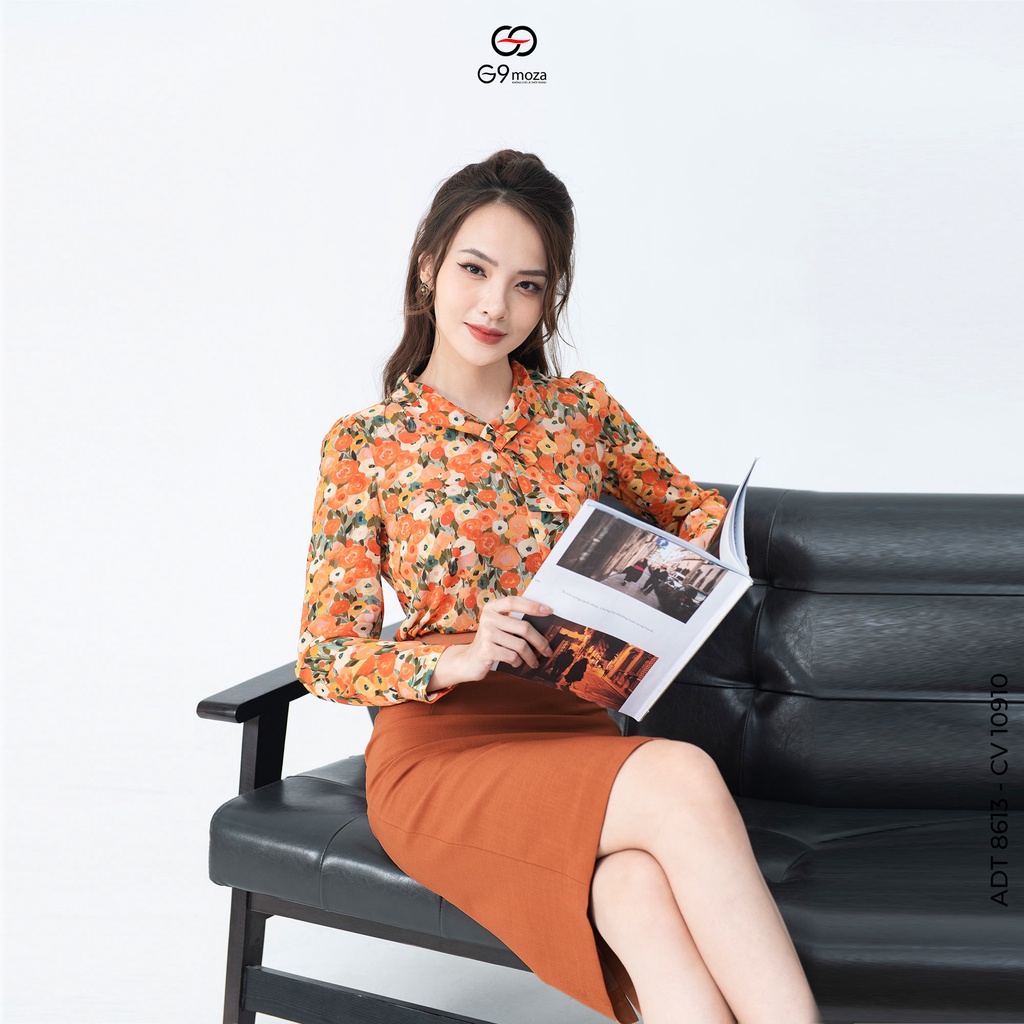 Áo sơ mi nữ 8613 - 1 G9moza chất liệu chifon mềm mịn thoáng mát | Shopee Việt Nam
