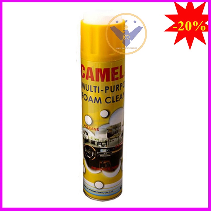Chai xịt bọt tẩy vệ sinh nội thất xe ô tô đa năng Camel Foam Cleaner ...