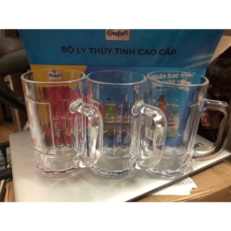 3 ly thuỷ tinh có quai 370ml | Shopee Việt Nam