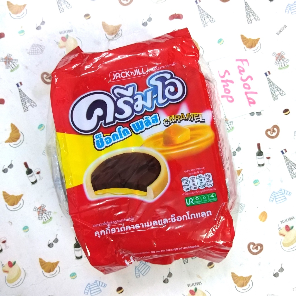 Bánh quy CREAM-O Thái Lan Choco Plus JACK&JILL 13g x 24 gói = 312g biscuit thailand kem sô cô la ...