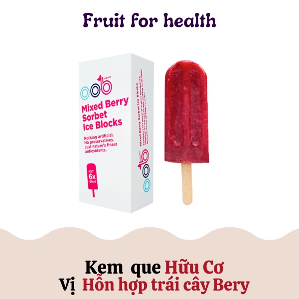 Kem que nhiều vị hữu cơ nhập khẩu New Zealand Oob organic - sorbet ice ...