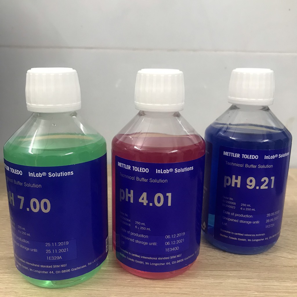 Dung dịch đệm pH chuẩn Mettler Toledo 4.01 - 7.00 - 9.21 | Shopee Việt Nam
