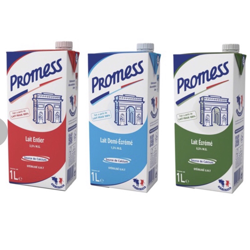 Hộp 1L Sữa Tươi Nguyên Kem - Ít Béo - Không béo - Vitamin Promess ...