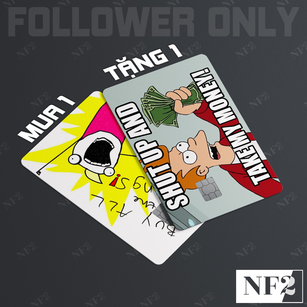 MEMES - Decal Sticker Trang Trí Thẻ ATM (Thẻ Chung Cư, Thẻ Xe, Credit ...
