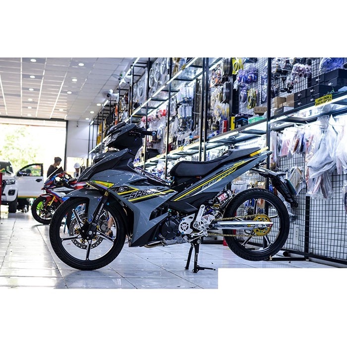 Tem trùm exciter 150 xám xi măng mẫu mới, độ team trùm decal xe máy ex ...