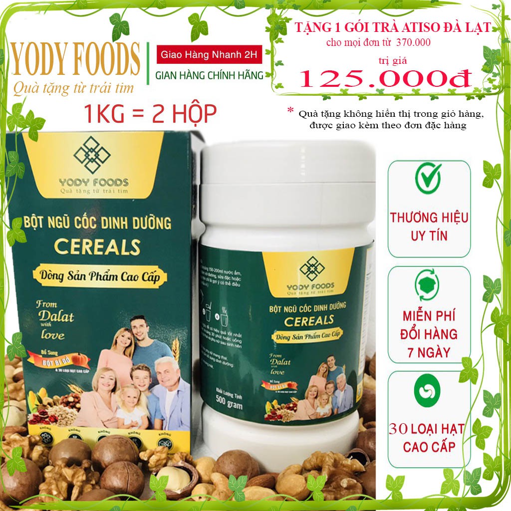 Bột ngũ cốc Yody foods 30 loại hạt chính hãng hộp 500g | Shopee Việt Nam