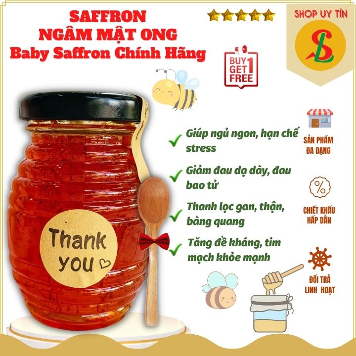 Saffron ngâm mật ong Baby Saffron chính hãng thượng hạng, hỗ trợ đau dạ ...