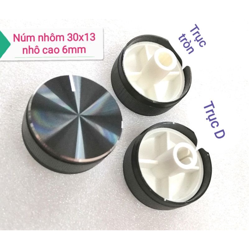Núm nhôm 30x13 cao cấp gắn cho núm xoay điều chỉnh trên xe hơi ô tô ...