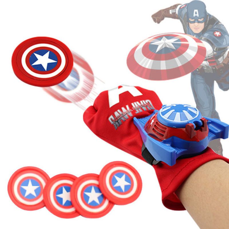 (Hoả tốc) Đồ chơi siêu nhân siêu anh hùng Găng tay bắn đĩa Captain cho ...