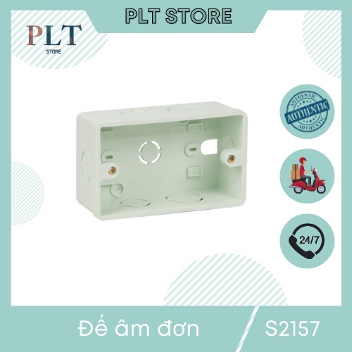 Đế âm đơn chống cháy dùng cho mặt chữ nhật SINO S2157 ( 105x63x40 ...