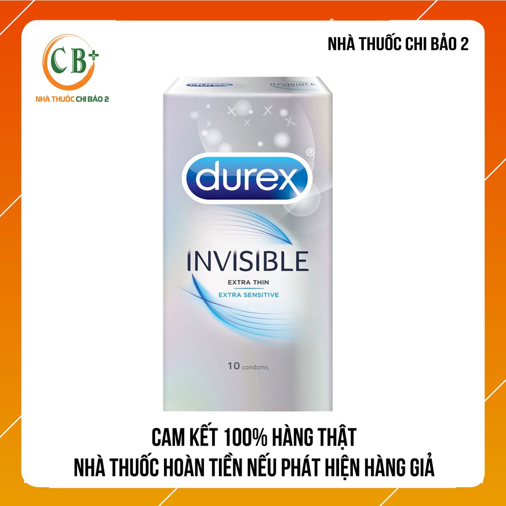 Bao cao su Durex Invisible Extra Thin Extra Sensitive(10 bao) | Shopee Việt Nam