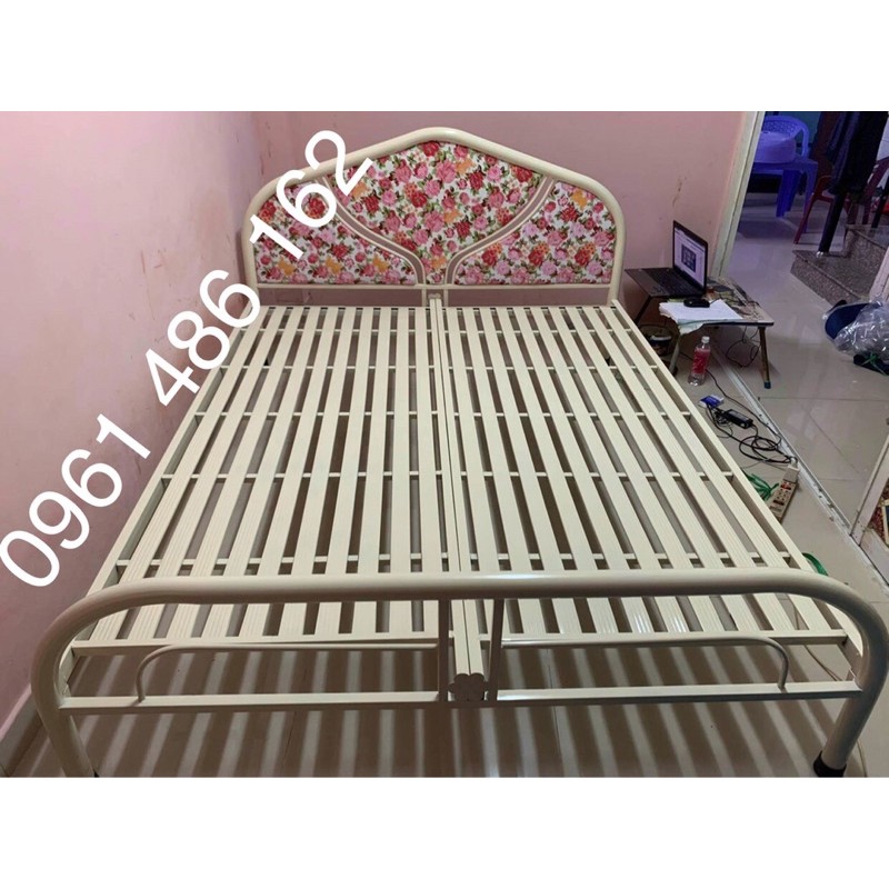 Giường sắt khung tròn - 1m4x2m - bảo hành 1 năm (freeship hcm) | Shopee ...