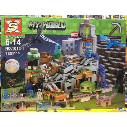 Lego - SX 1013-1 ( Xếp Hình Minecraft Cuộc Chiến Trong Hang Động Kho ...