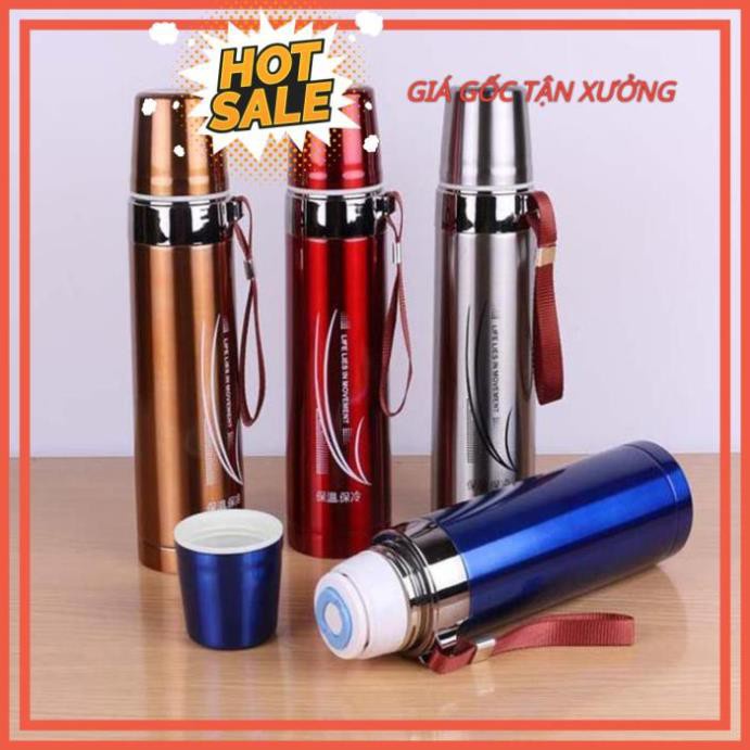 Bình Giữ Nhiệt Inox 304 Có Nắp Size 600ml, 800ml,1000ml ( Thép không gỉ ) | Shopee Việt Nam