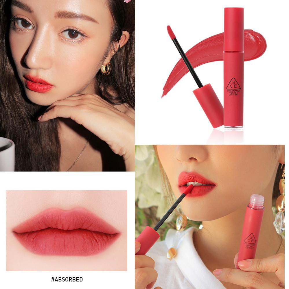 Son 3CE Kem Velvet Lip Tint Màu Absorbed (tkmb) | Shopee Việt Nam