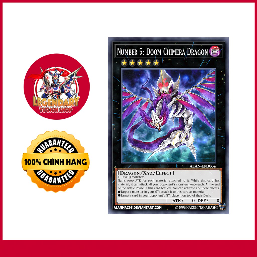 [Thẻ Bài Yugioh Chính Hãng] Number 5: Doom Chimera Dragon | Shopee Việt Nam