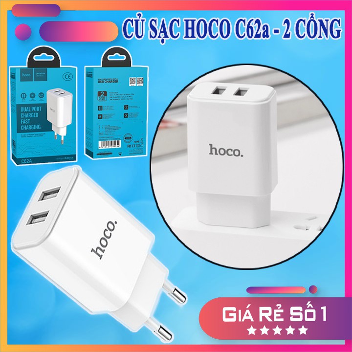 Củ sạc nhanh hoco C62/C62A 2 cổng sạc chính hãng hoco | Shopee Việt Nam