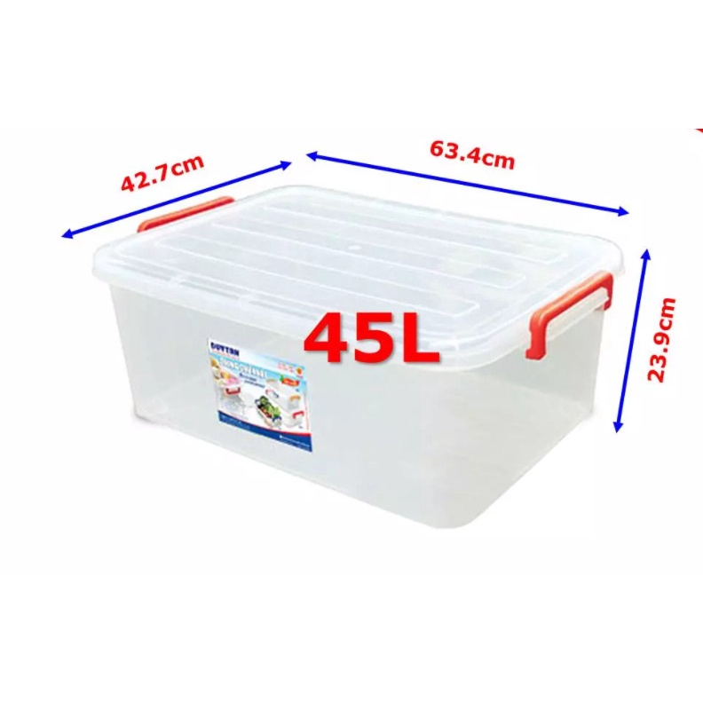 Thùng nhựa Duy Tân nhựa trong 45L - NO.0997, có nắp đậy, có khóa nắp, nhựa PP siêu bền đẹp, hàng ...