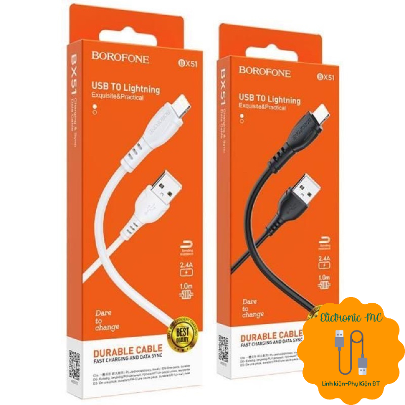 Cáp Sạc Borofone BX51 USB to IP | Shopee Việt Nam
