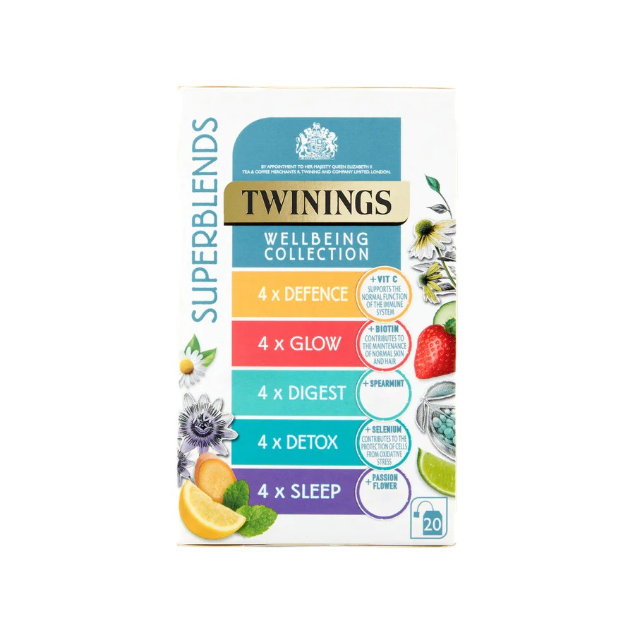 Trà Twinings Superblends (hàng Anh) tăng đề kháng, ngủ ngon, detox, tiêu hóa, đẹp da | Shopee ...