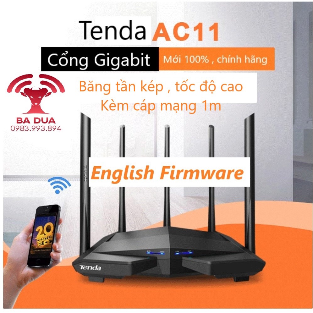 Bộ Phát Wifi Router Wifi Gigabit Tenda AC11 AC1200 | Shopee Việt Nam