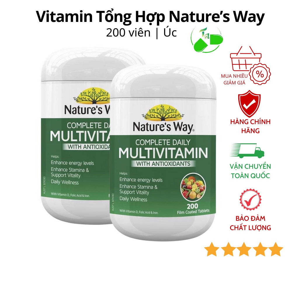 Vitamin Tổng Hợp Nature’s Way Complete Daily Multivitamin Úc 200 Viên ...