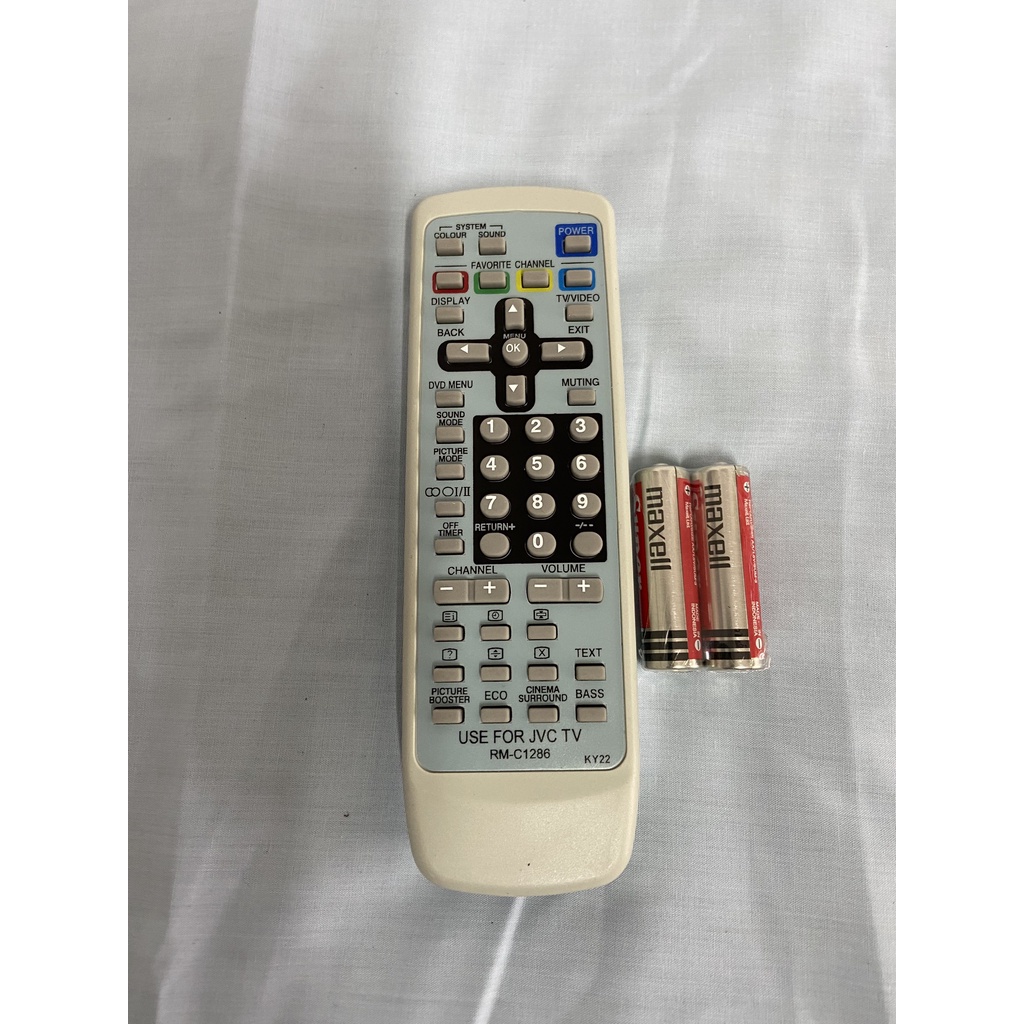 REMOTE JVC ĐỜI CỔ RM-C1286 . ĐIỀU KHIỂN TIVI JVC ( KÈM 2 PIN 3A ...
