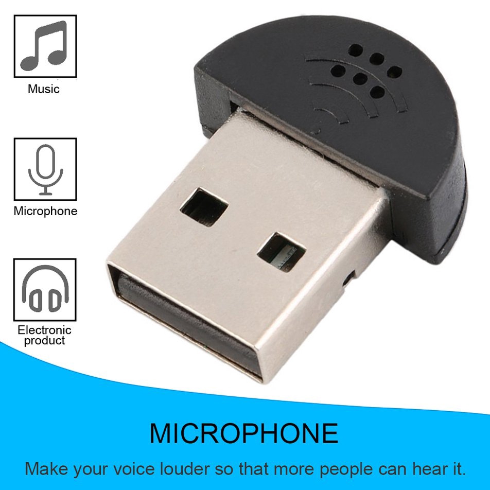 Mini Micro Phone cổng USB 2.0 siêu nhỏ chuyển đổi âm thanh cho laptop ...