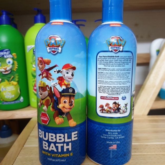 Sữa tắm PAW patrol Bubble bath with vitamin E date 2022 473 ml | Shopee ...