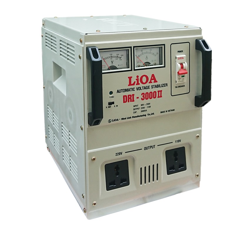 Ổn áp LiOA 3.0KVA DRI - 3000 II dải 90V-250V | Shopee Việt Nam
