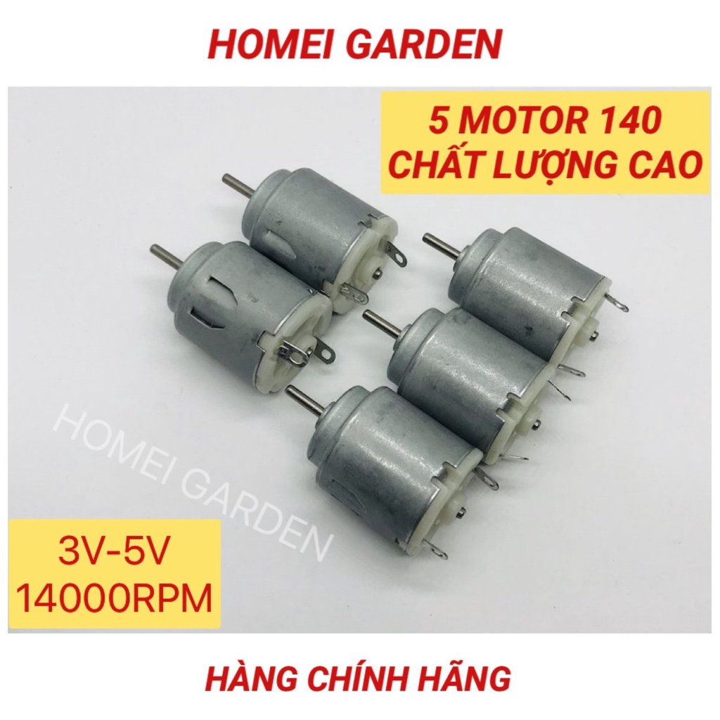 Bộ 5 motor 140 mô tơ mini 3V - 5V tốc độ cao chất lượng cao - D0006 ...