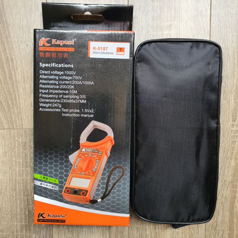 Ampe kềm đo điện kẹp dòng hãng KAPUSI Nhật Bản K-9187 có tặng kèm bút thử điện, BH 12 tháng ...