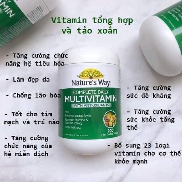 VITAMIN TỔNG HỢP TẢO BIỂN ÚC NATURE’S WAY MULTIVITAMIN 200v | Shopee ...