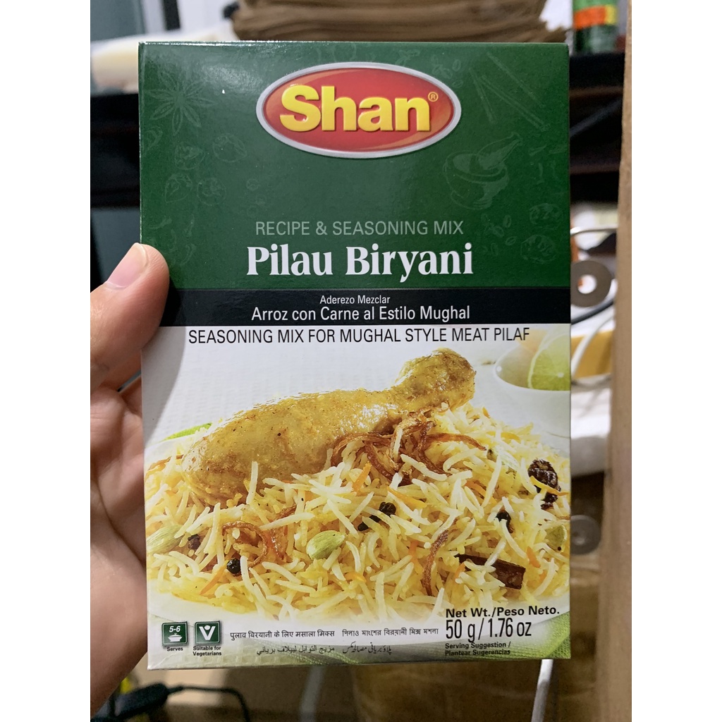 SHAN Pilau Biryani - Bột gia vị cho món cơm Biryani 50g | Shopee Việt Nam